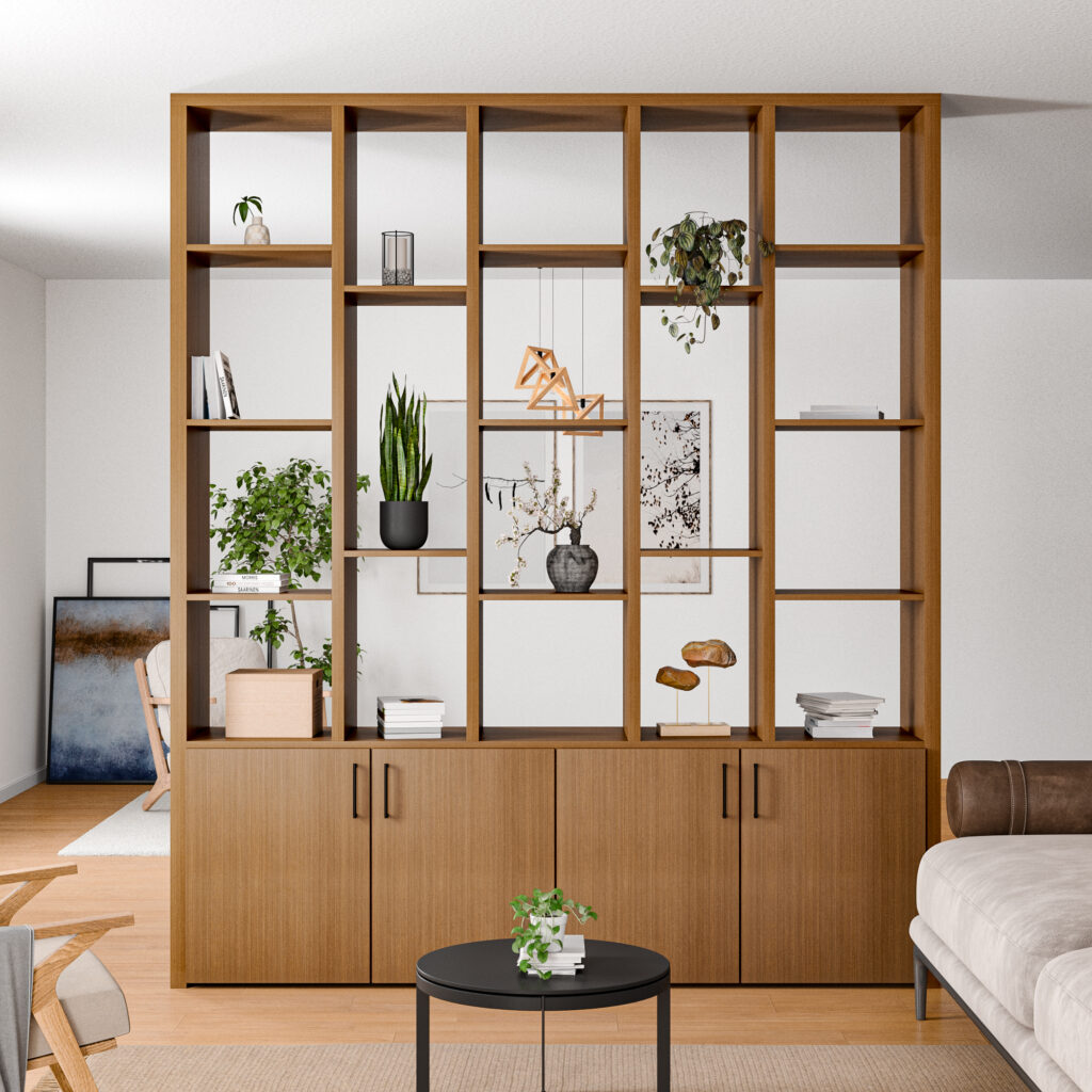 Nexus - Open shelf with Cabinets | D&S Millwork