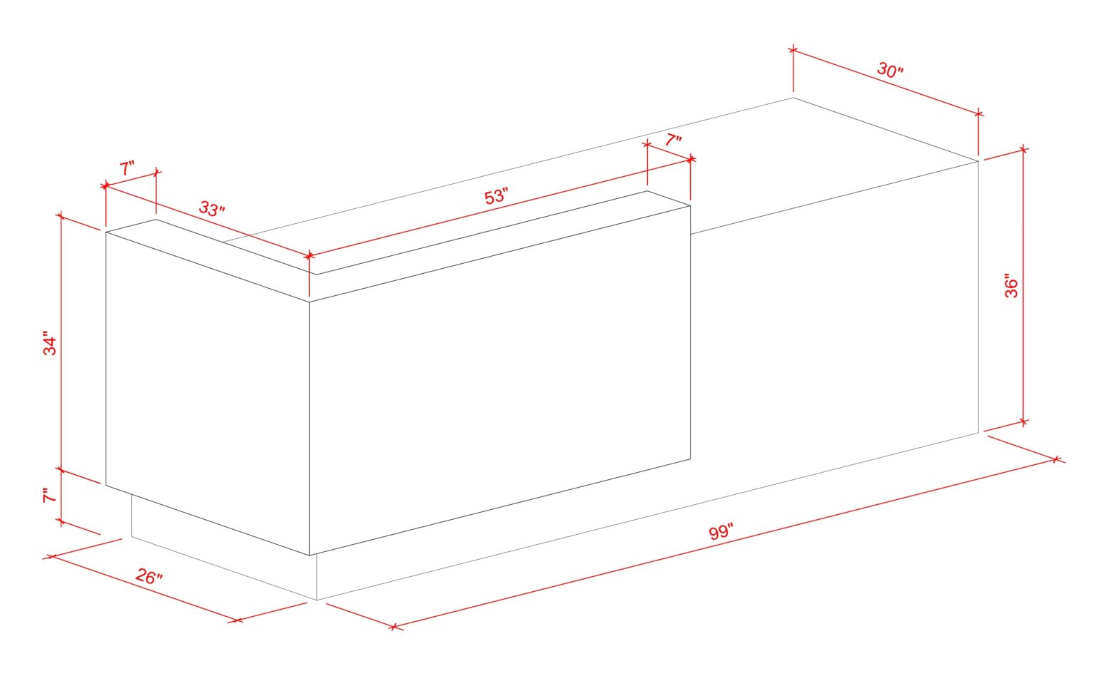 Pinnacle - Concierge Desk | D&S Millwork